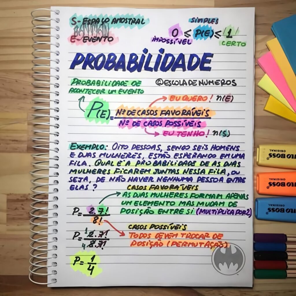 MAPA MENTAL SOBRE PROBABILIDADE - STUDY MAPS