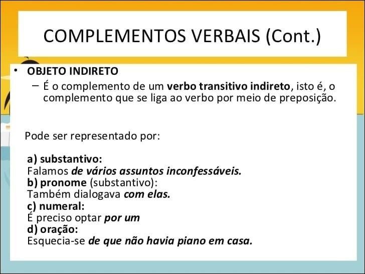 Mapas Mentais sobre COMPLEMENTOS VERBAIS - Study Maps