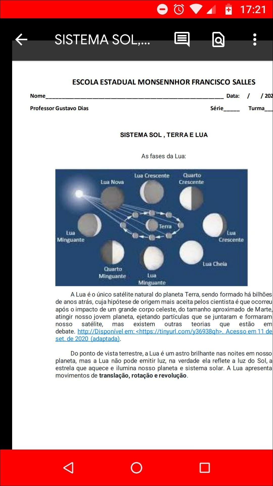 Mapas Mentais sobre FASES DA LUA - Study Maps