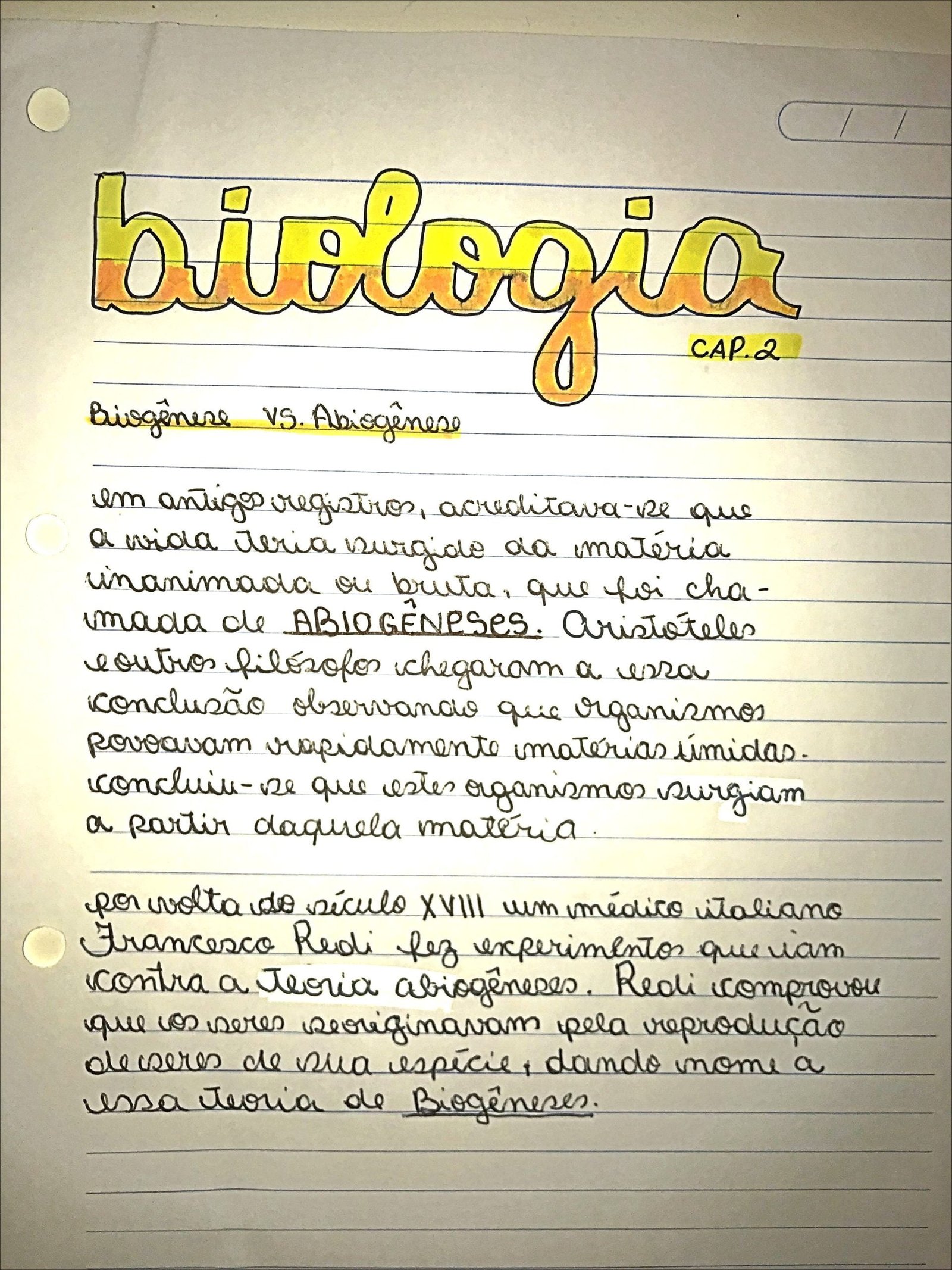Mapas Mentais sobre ABIOGÊNESE - Study Maps