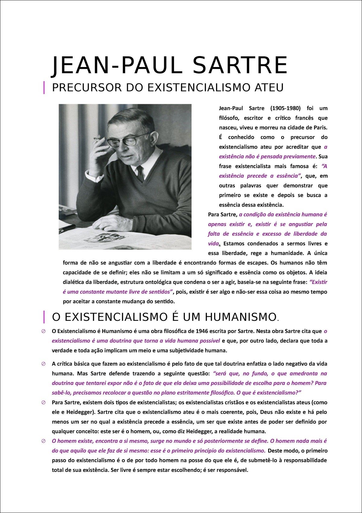 21 Mapas Mentais sobre SARTRE - Study Maps