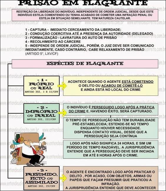 Mapas Mentais sobre PRISÃO EM FLAGRANTE - Study Maps