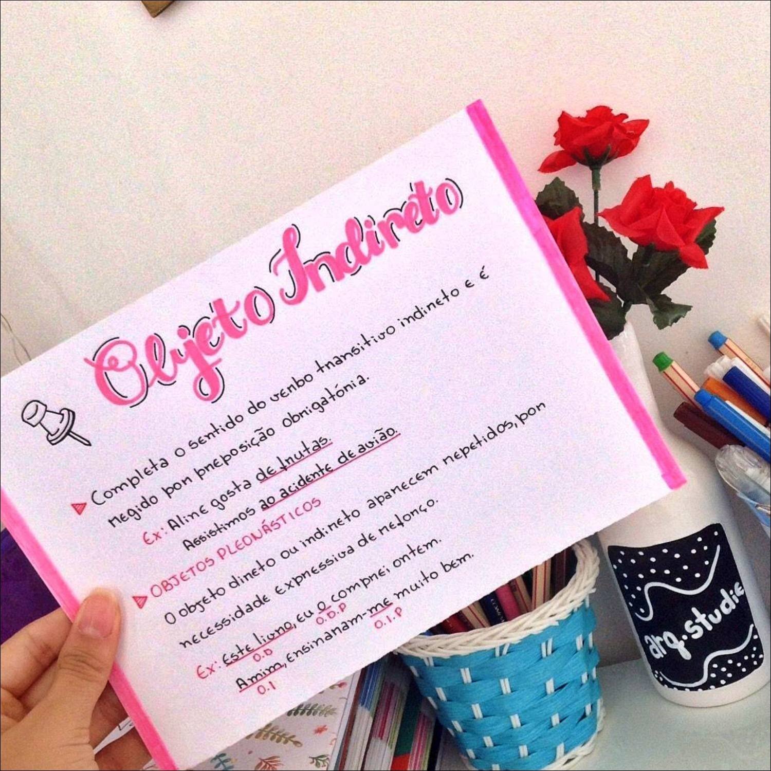 Mapas Mentais sobre COMPLEMENTOS VERBAIS - Study Maps